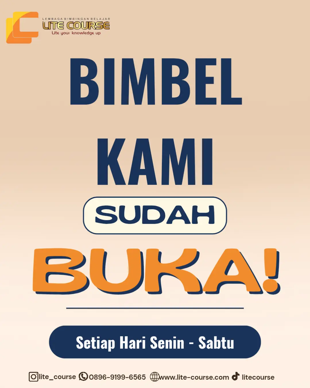 INFO PENDAFTARAN BIMBEL 1 AGUSTUS 2025 - Lite Course